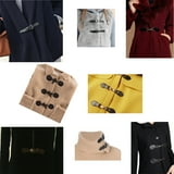 Techinal 6 Pairs Leather Horn Toggle Closure Buttons Coat Jacket Duffle ...