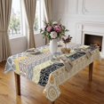 Boho Colorful Ethnic Art Stripe Table Cloth 60x84in, Waterproof ...