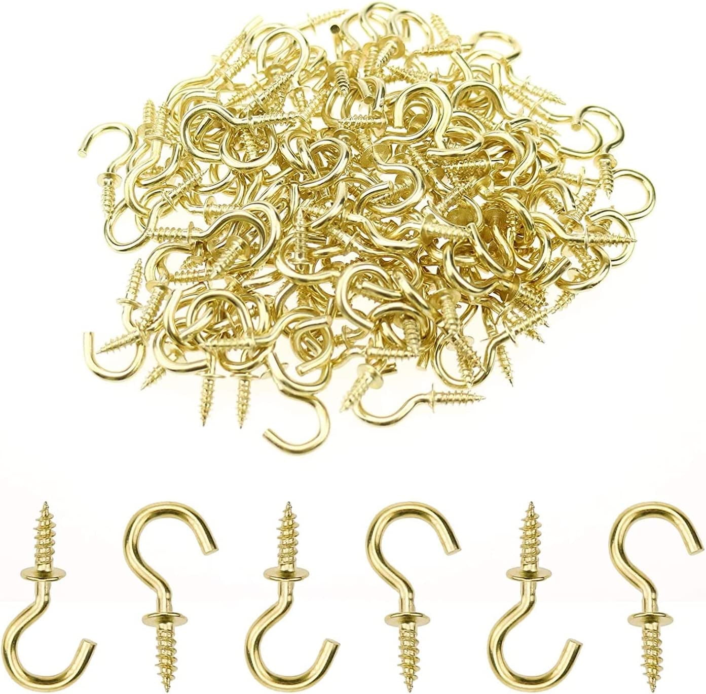 50Pcs Self Tapping Screws Hook Ceiling Cups Hooks 1.44\\ - Walmart.com
