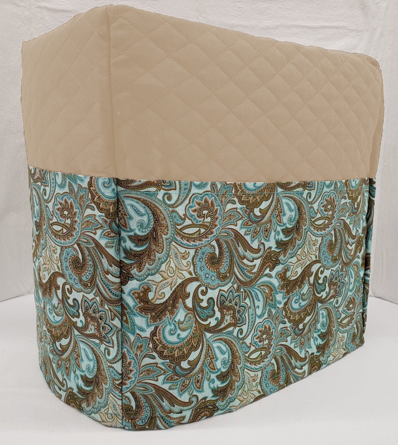 Quilted Brown & Teal Paisley Bread Machine Cover by Penny's Needful ...