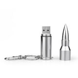 TOPESEL 32GB Bullet Shape USB Drive Flash with Keychain Metal Thumb ...
