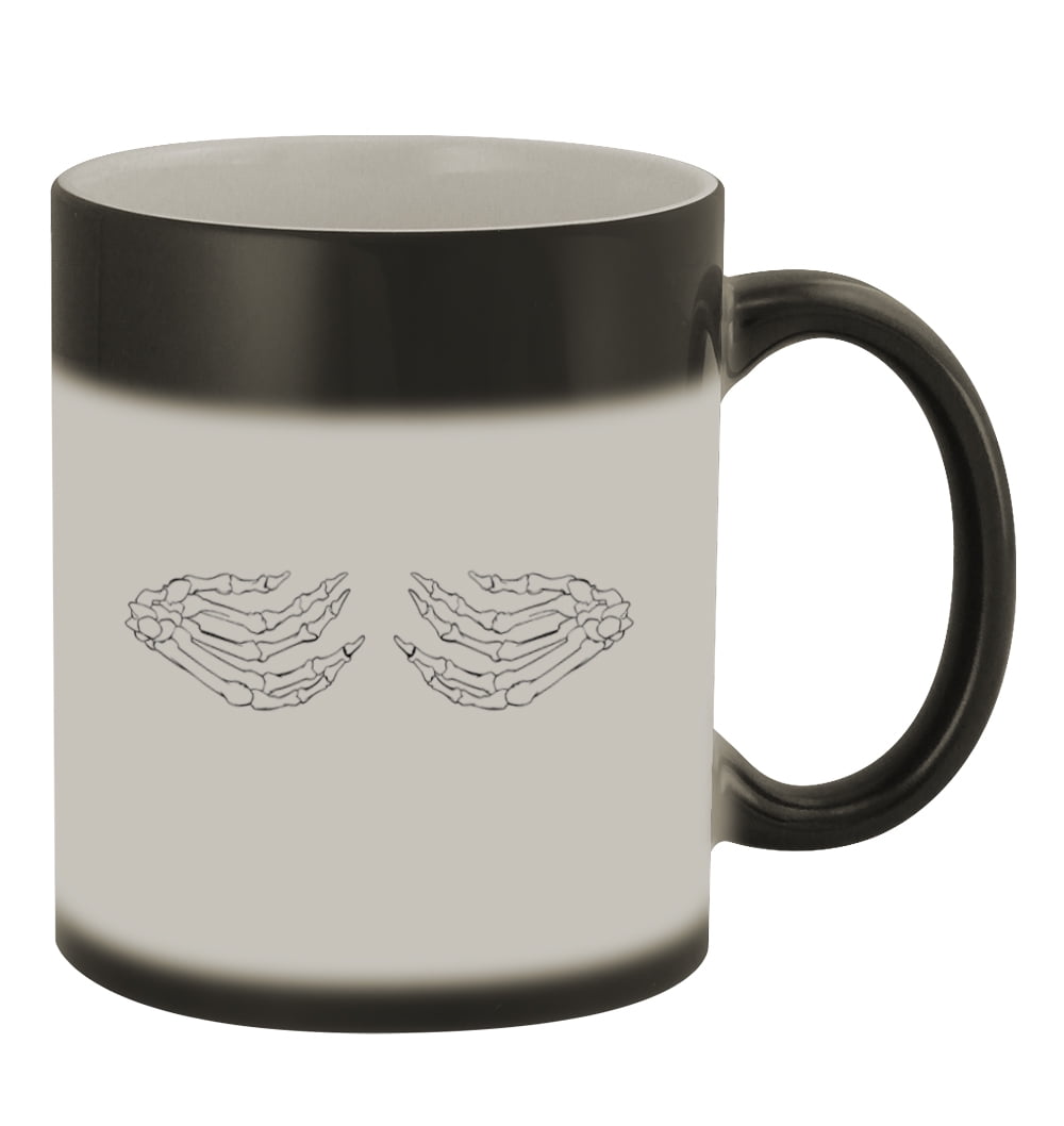 Skeleton Hands #244 - Funny Humor Ceramic 11oz Color Changing Coffee ...