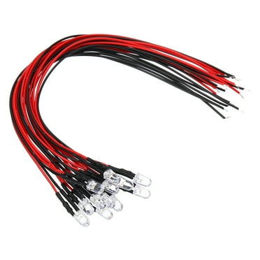 Uxcell 0805 Pre-Wired Micro LED 24 Pcs 3-6V Emitting Diodes Cool White ...