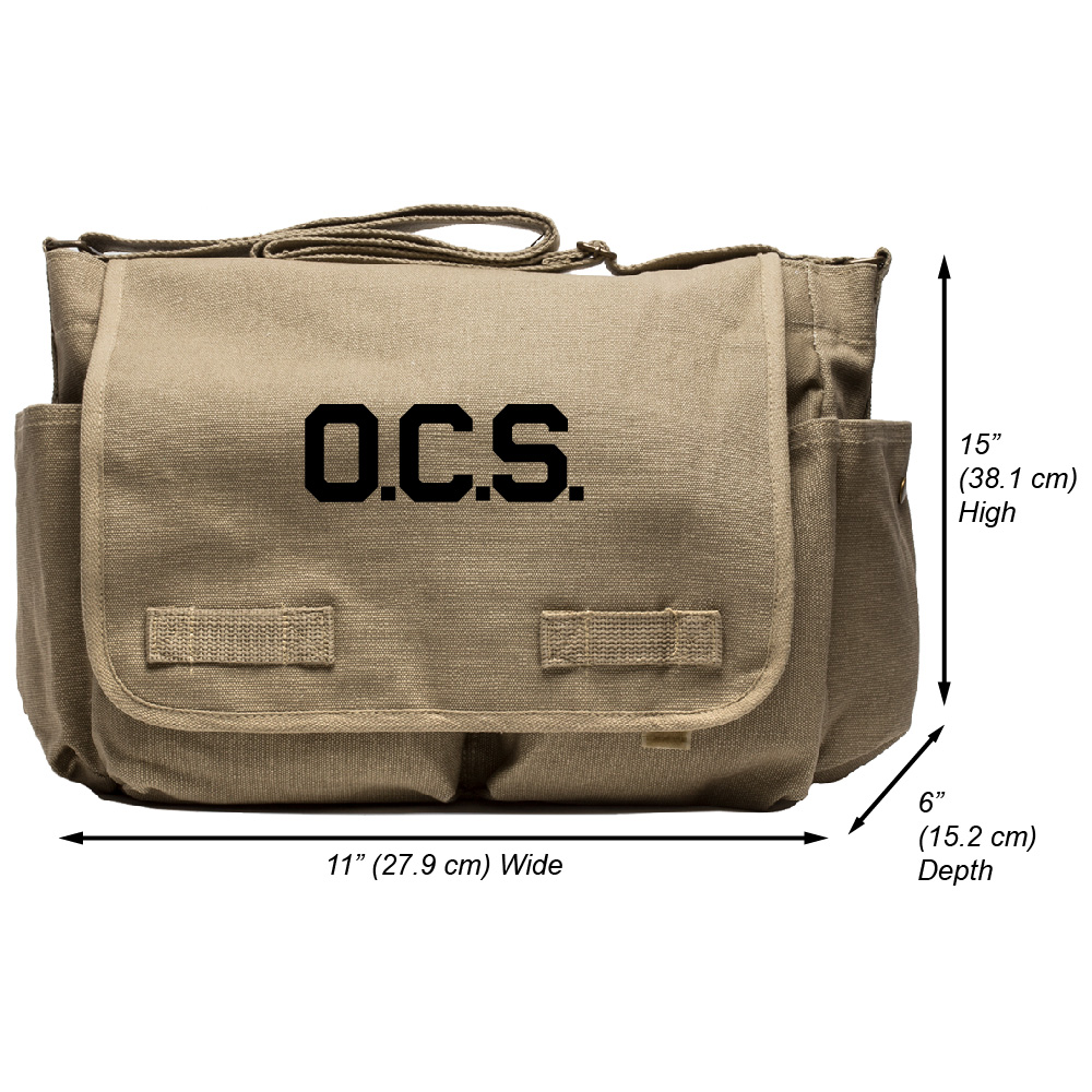 OCS Letters Officer Branch of Service Canvas Messenger Shoulder Bag in ...