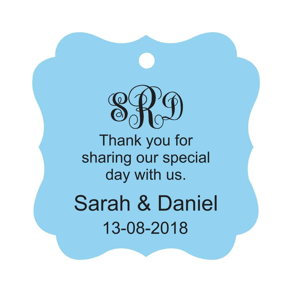 Darling Souvenir Thank You For Sharing Our Special Day Custom Monogram ...