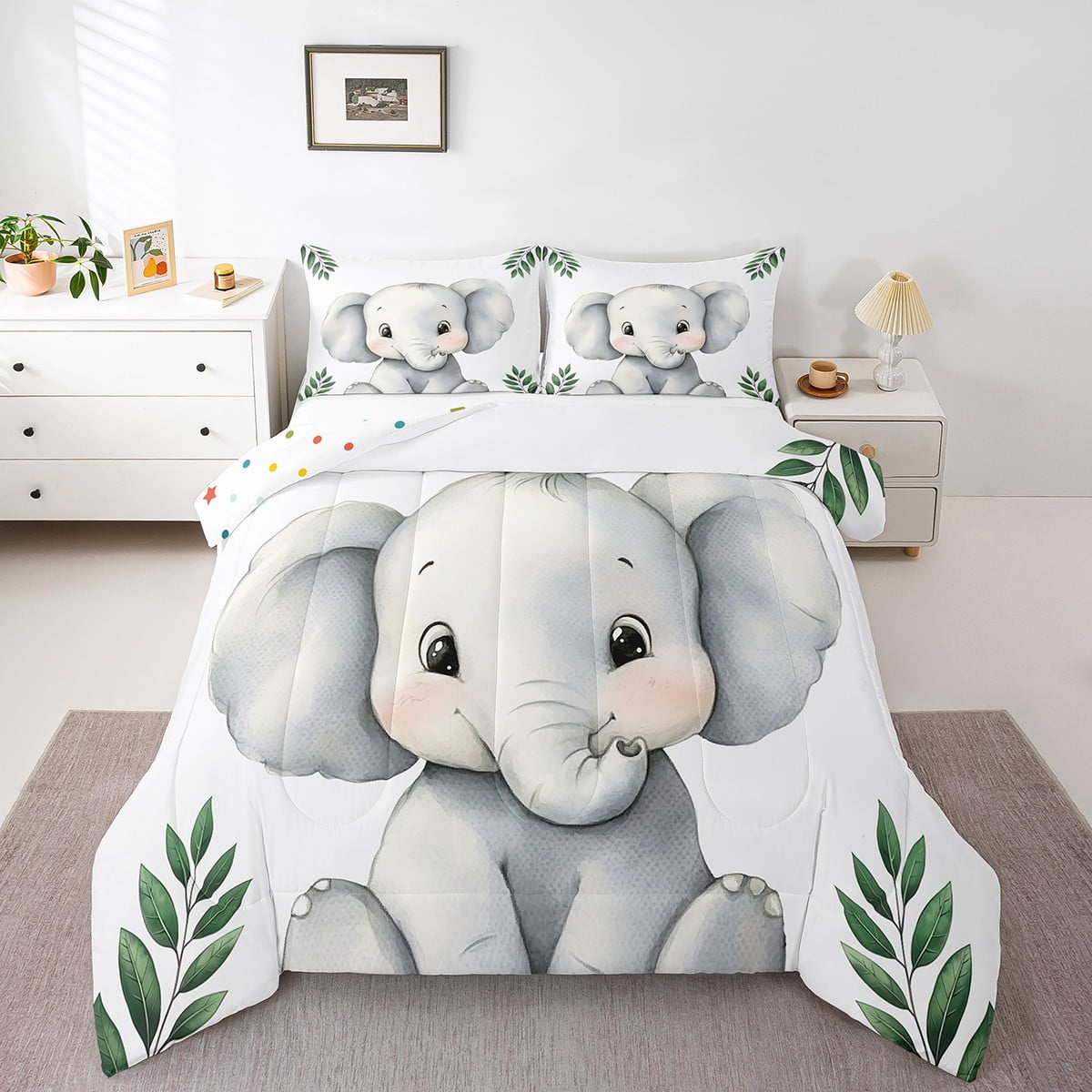Click here for Erosebridal Cartoon Elephant Comforter Sets Queen... prices