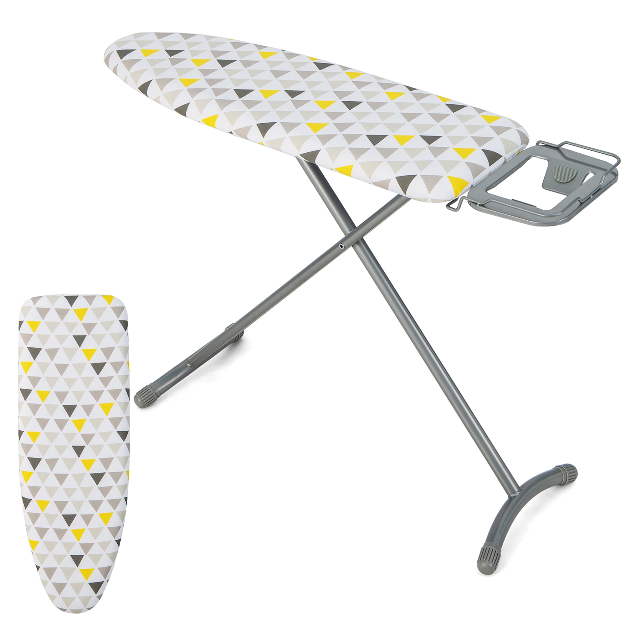 Gymax 44'' x 14'' Foldable Ironing Board Iron Table w/ Iron Rest Extra ...
