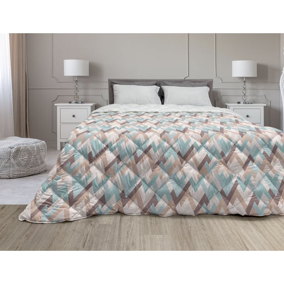 Abstract Down Alternative Comforter, Rhythmic Rounded Squares ...