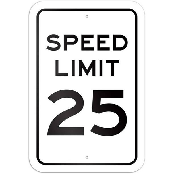 Speed Limit 25 Sign - Walmart.com - Walmart.com
