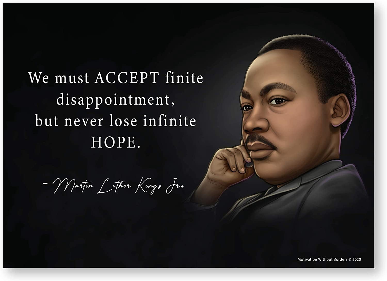 Martin Luther king Poster (13x18 Non Laminated MLK Posters) Black ...