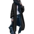 Aellinatey Autumn and winter women's long open-collar large size ...