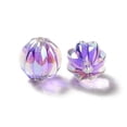 200pc Two Tone Rainbow Iridescent Acrylic Beads Pumpkin Purple 15.5x14 ...