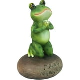 Inspirational Cute Praying Frog On Rock Statue By DWK | Novelty ...