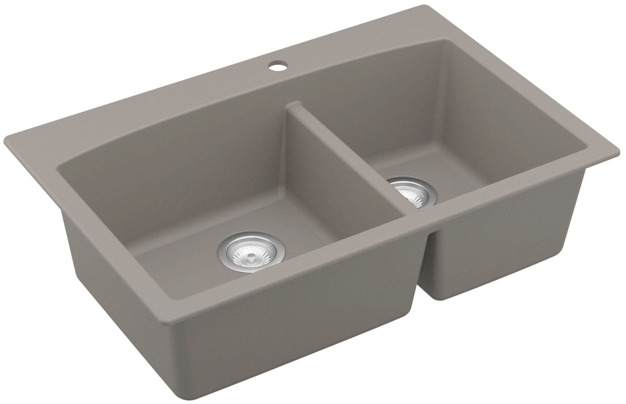 Karran Usa Qt-711 Quartz Qt 33" Drop In Double Basin Quartz Composite ...