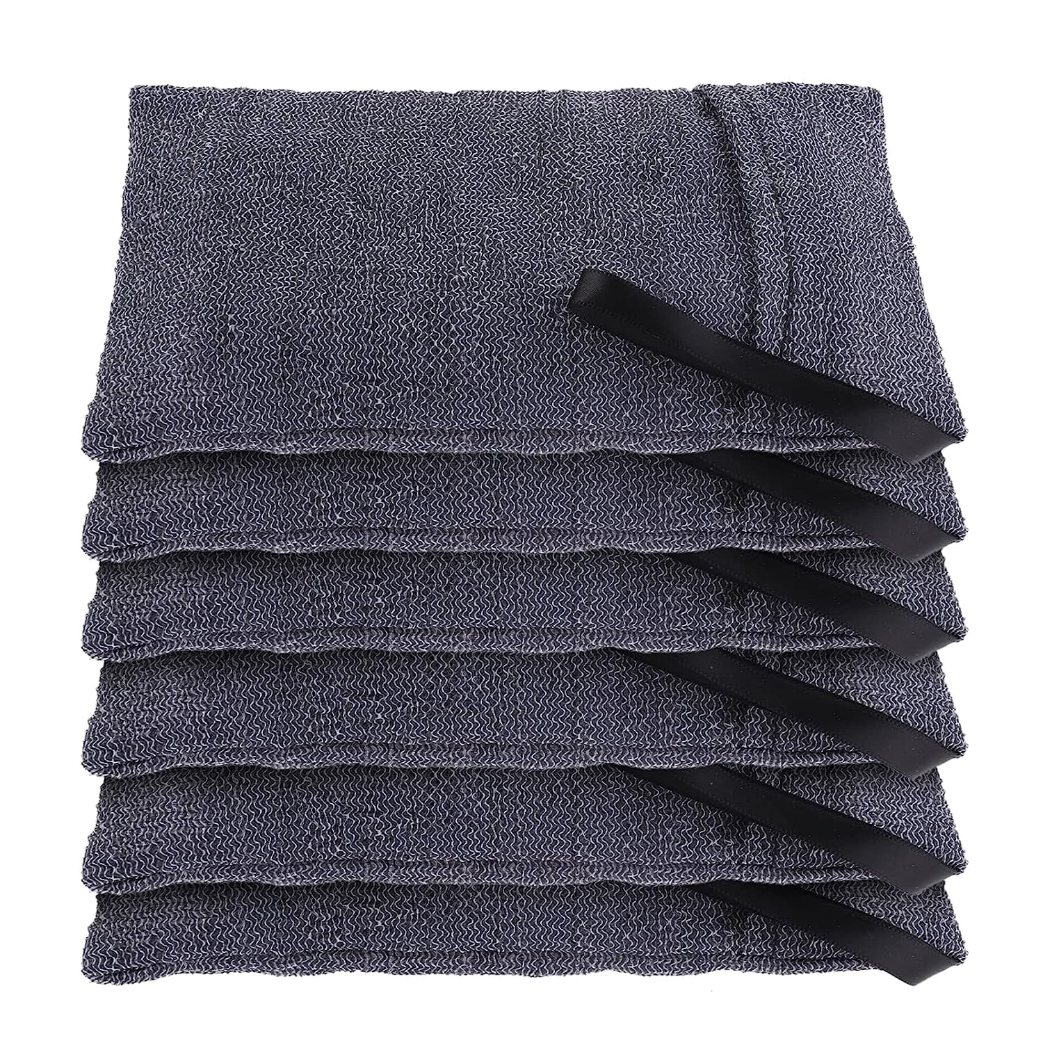 6 Pack Soap Exfoliating Bag Trianu Nylon Soap Saver Gray Mesh Soap Bag