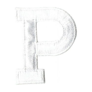 Alphabet Letter - R - Color Silver - 2" Block Style - Iron On ...