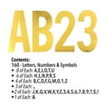 ArtSkills 2" Metallic Gold Foil Letter and Number Stickers, 160 Pieces ...