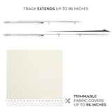 Chicology Adjustable Sliding Panel Blinds. Movie Night Ivory, 46"-86"W ...