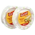 Glad Everyday 8.5" Round Paper Plates Pink Flower, 2 pack (100 plates ...
