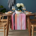 Abstract Art Table Runner 13x72 inch Modernism Colorful Color Block ...
