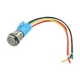 12V Button Switch 16MM Latching On Off Power Switch Push Stainless ...