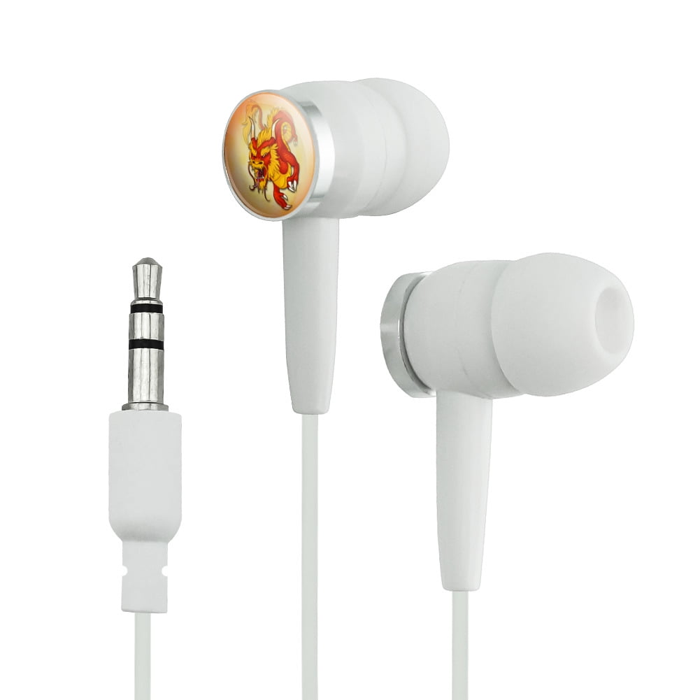 Chinese Dragon Flying Fantasy Red Novelty In-Ear Earbud Headphones ...