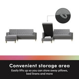 CosmoLiving by Cosmopolitan Liberty Reversible Sectional/Futon with ...