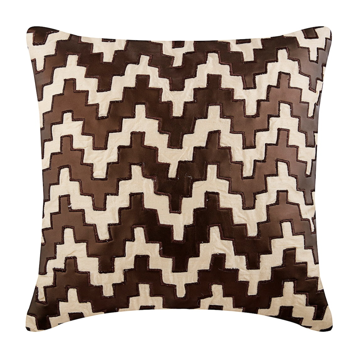 Decorative Brown Euro Size Pillow Sham 26x26 inch (65x65 cm), Faux ...
