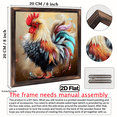 8-inch 2D flat "Colorful Tail Chicken" theme wooden frame painting ...