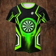XIAONU Mens Neon Darts Crew-Neck T-Shirt Short-Sleeve Sporty Active ...
