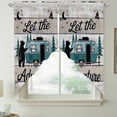 Camper Van Bear Swag Curtain Valance for Window 2 Panels Let The ...
