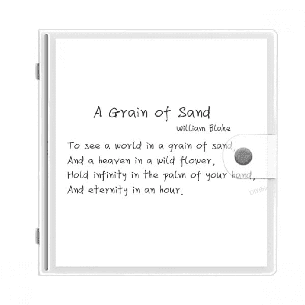 Famous Poetry Quote A Grain Of Sand Photo Album Wallet Wedding Family ...