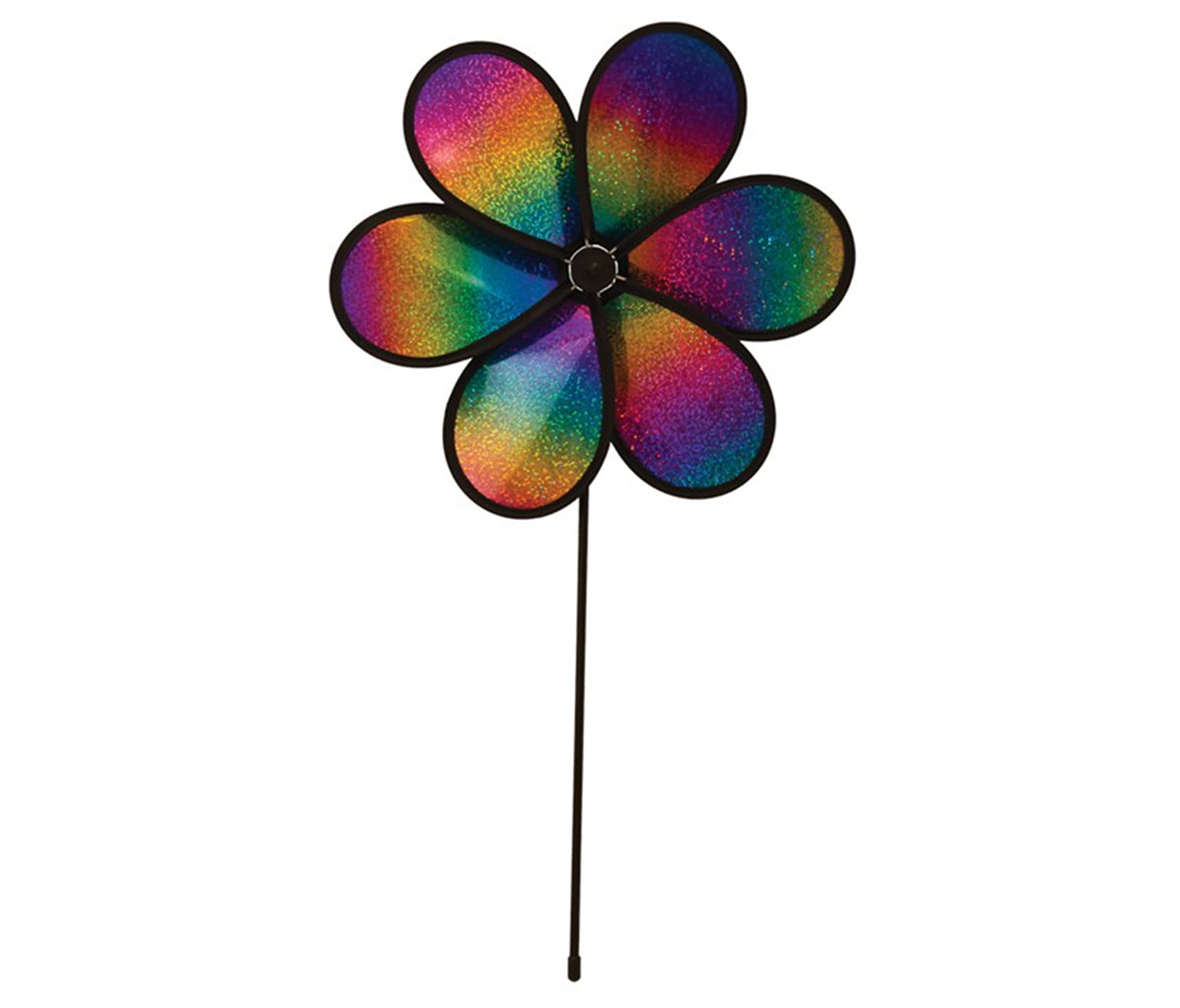 Novelty Patio Decor Rainbow Whirl 12 inch Flower Spinner - Walmart.com