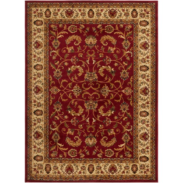 Home Dynamix Royalty Elati Traditional Ornate Damask Area Rug, Red ...