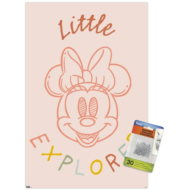Disney Minnie Mouse - Little Explorer Wall Poster with Pushpins, 14.725 ...