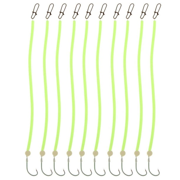 10 piezas de Aparejos atados listos Cola con gancho de tubo luminoso ...