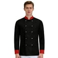 Domuza Unisex Chef Coat Long Sleeve Classic Cleaning Restaurant Lab ...