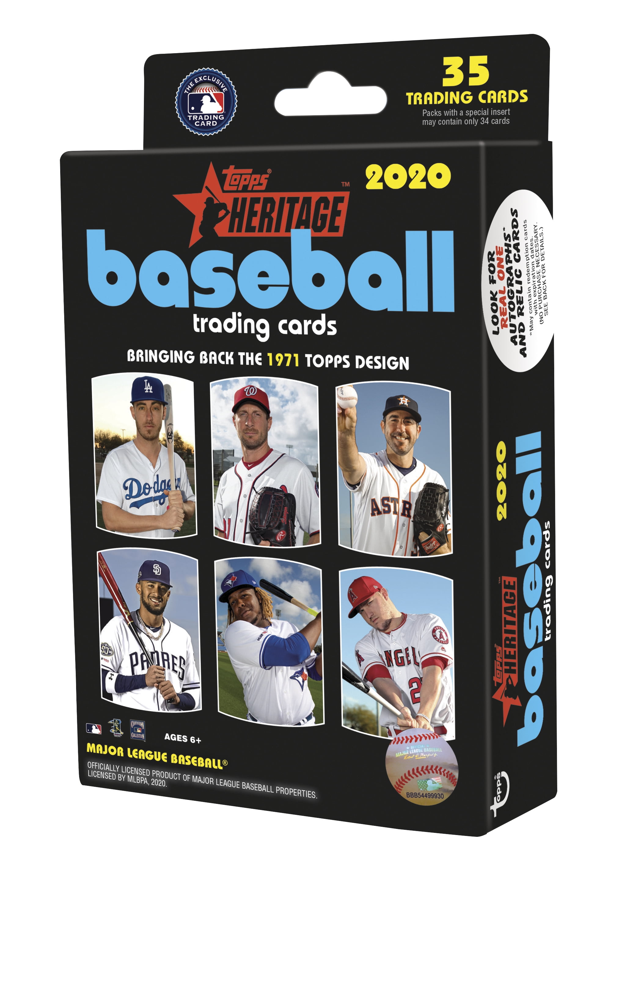 2020 Topps Heritage MLB Baseball Trading Cards WM Hanger Box- Featuring ...
