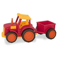 Amish-Made Wooden Toy Tractor & Hay Wagon Set with Hay Bales - Walmart.com