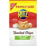 RITZ Toasted Chips Sour Cream and Onion Crackers, Family Size, 11.4 oz ...