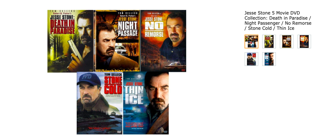 Jesse Stone 5 Movie DVD Collection: Death in Paradise / Night Passenger ...