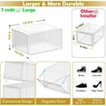 7 code Large Clear Shoe Boxes Organizer【Thicker Material】 Stronger Shoe ...