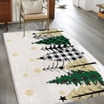 Area Rug 4x6 Ft, Christmas Tree Non Slip Area Rugs for Bedroom, Green ...