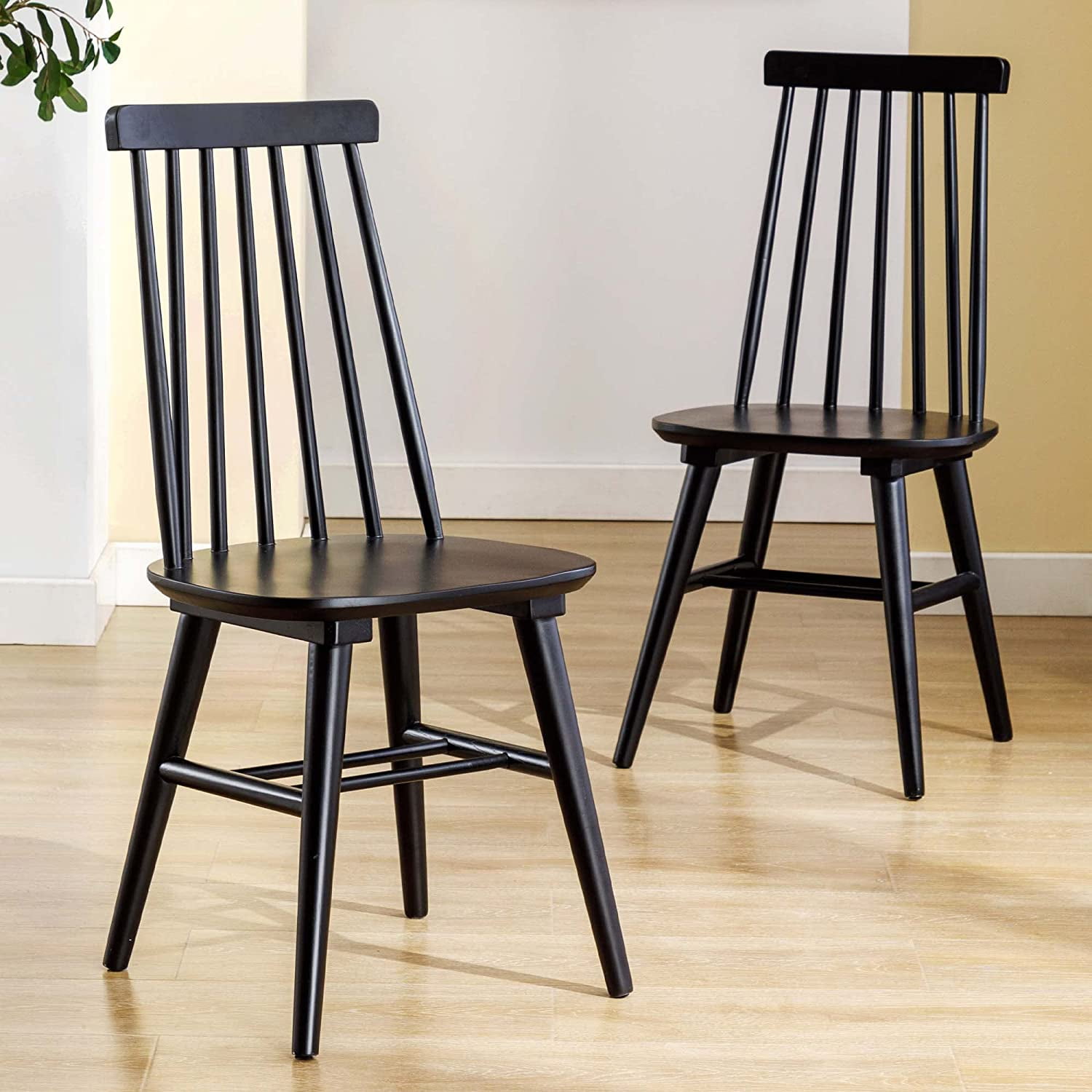 Spindle back chairs black store