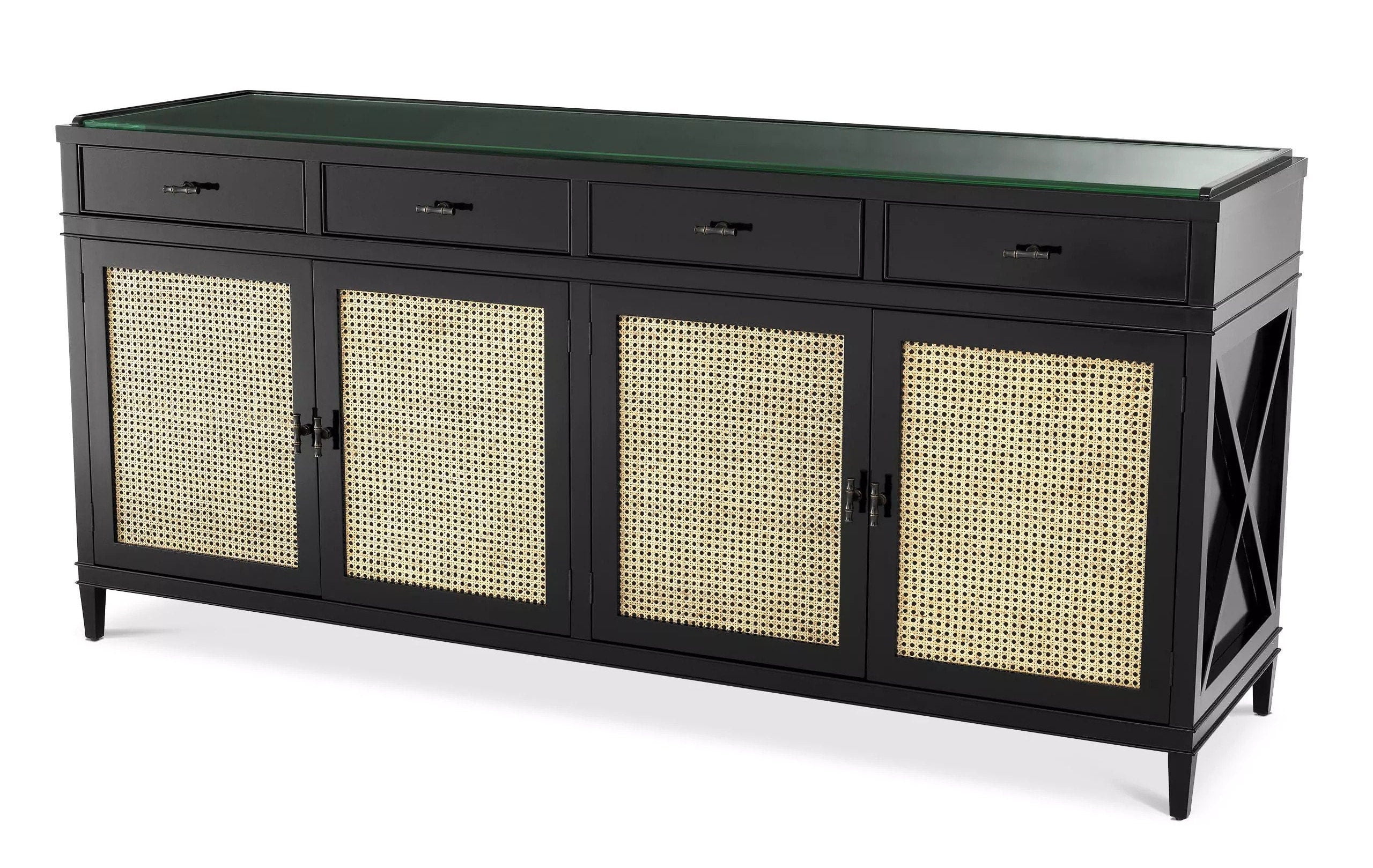 Cane Credenza, Natural Cane Cabinet, Natural cane cupboard, cane ...