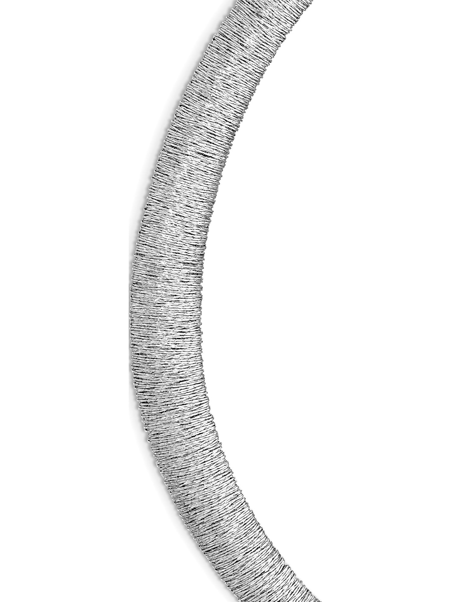 Designer Sterling Silver Rhodium-Plated Polished Fancy Domed Necklace ...