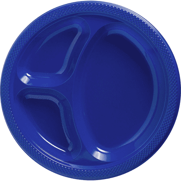 JAM Paper 3 Compartment Divided Plastic Plates, 20 per Pack, Red, Large ...