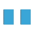 A5 Line Paper Notebook, Twin-Wire Binding, 100 Pages (50 Sheets) Thick ...
