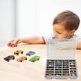Transparent Toy Cars Storage Case with 4 Sizes of Slots, Portable ...