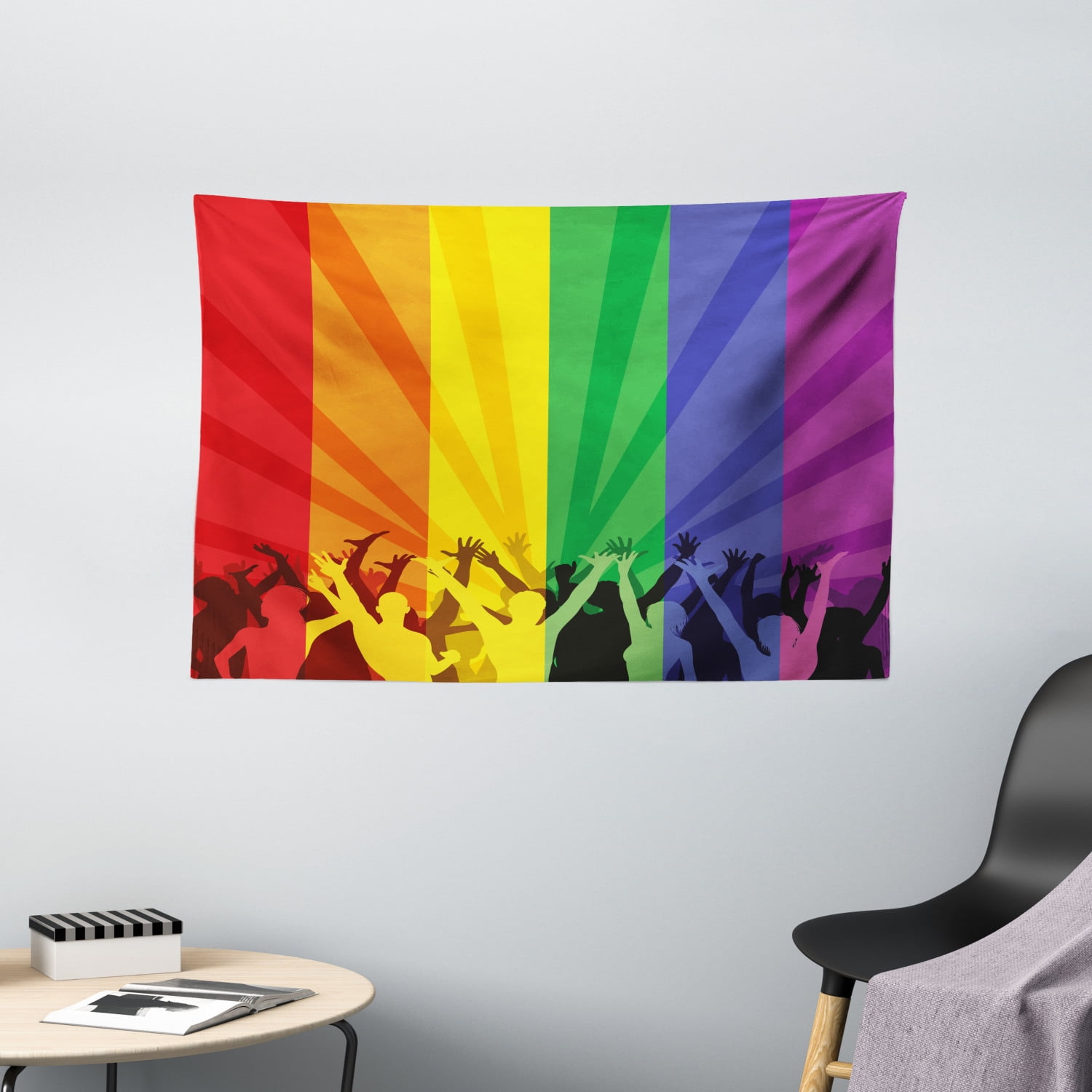 Pride Decorations Tapestry, People Celebrating International Day for ...